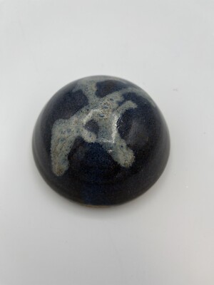 Beautifully Glazed Pottery paperweight- Rare Blue Design. | eBay