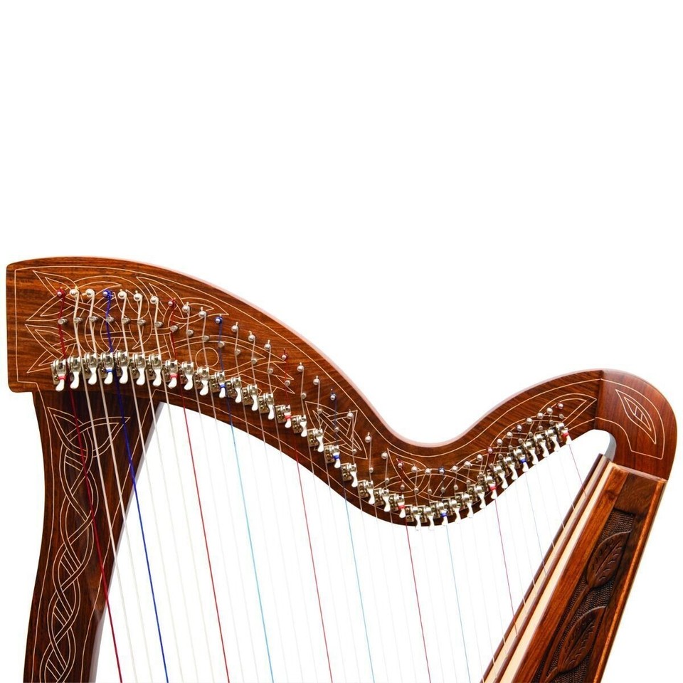 HB Professional 36 Strings Pillar Design Lever Harp Antique Christmas ...