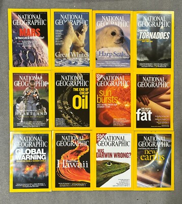 National Geographic Magazine 2004 Slip Cover Mars Global Warning ...