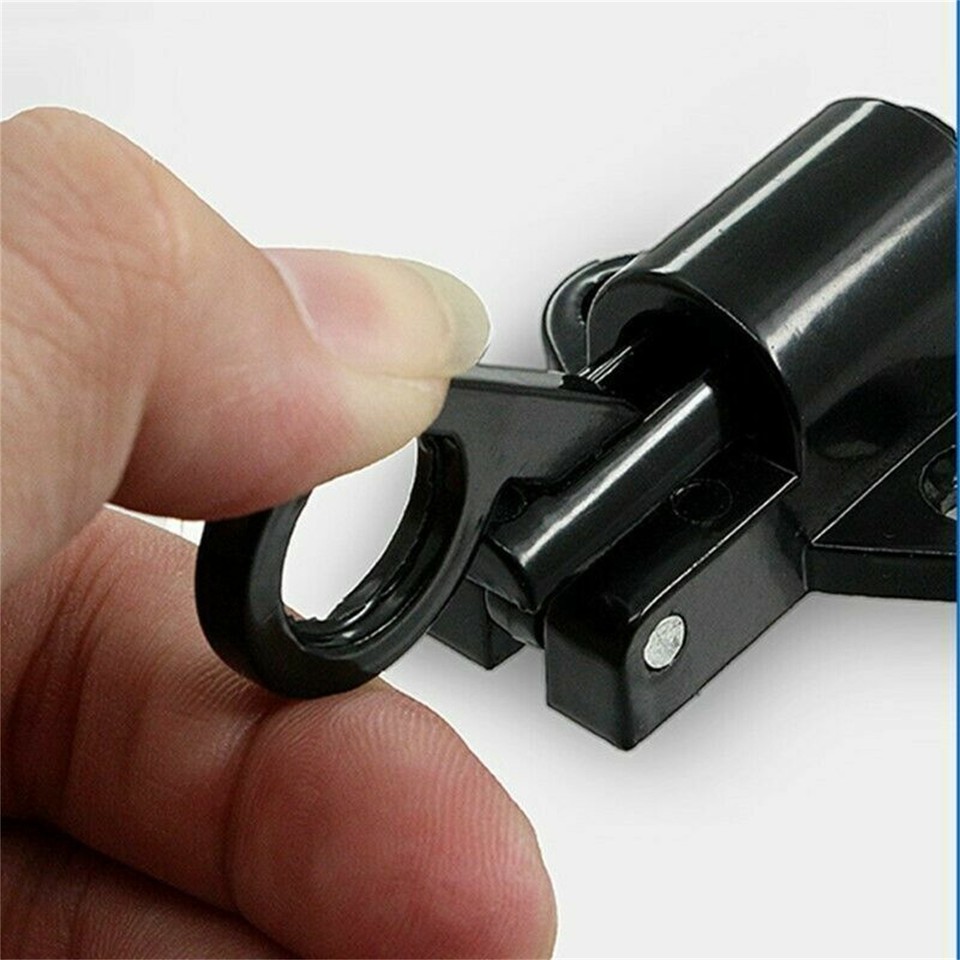 Black Aluminium Alloy Spring Door Lock with Automatic Locking Mechanism ...