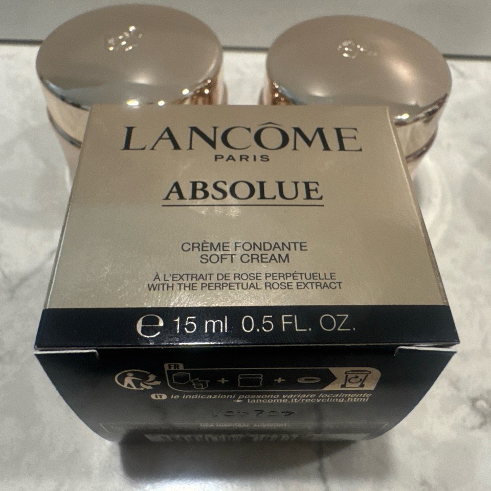 3 LANCOME Absolue Soft Cream with the perpetual rose extract .5 OZ / 15 ...