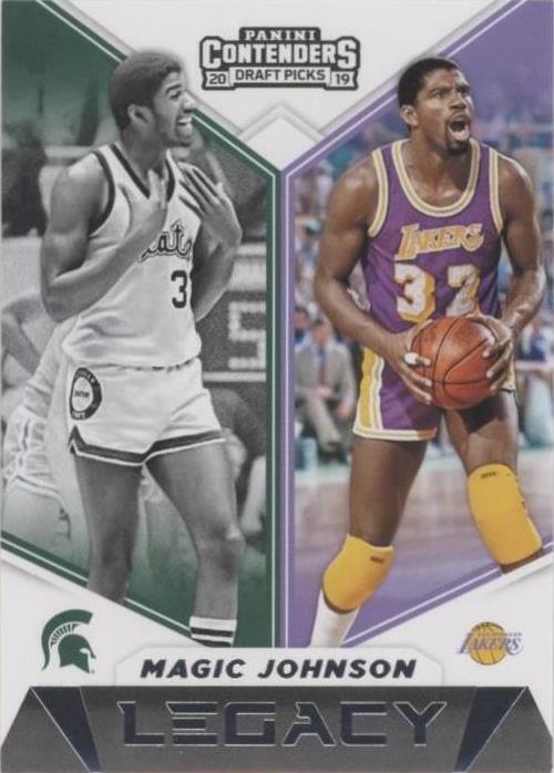 2019-20 Panini Contenders Draft Picks - Legacy Magic Johnson #5 for ...