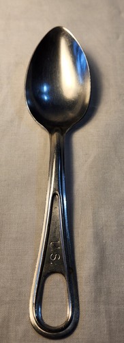 USA Military Mess Hall Spoon VTG WALLCO Stainless Steel Engraved U.S ...