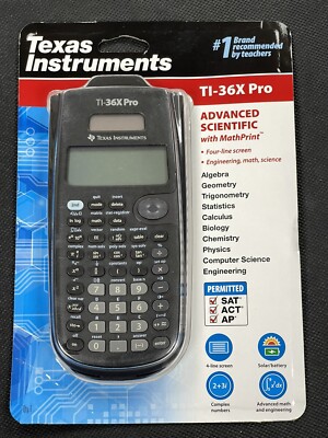 Texas Instruments TI-36X Pro Scientific Solar Powered Calculator - NEW ...
