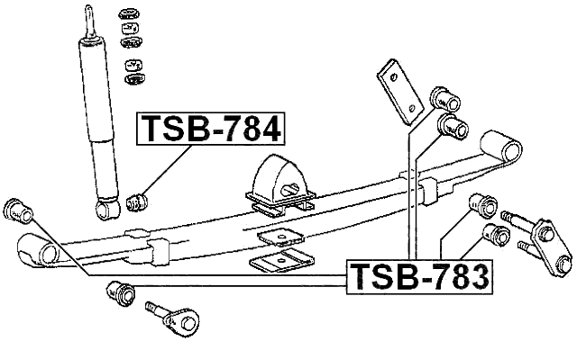 Rear Shock Absorber Bushing Fits Nissan 4162A183, 4162A289, 4162A366 ...