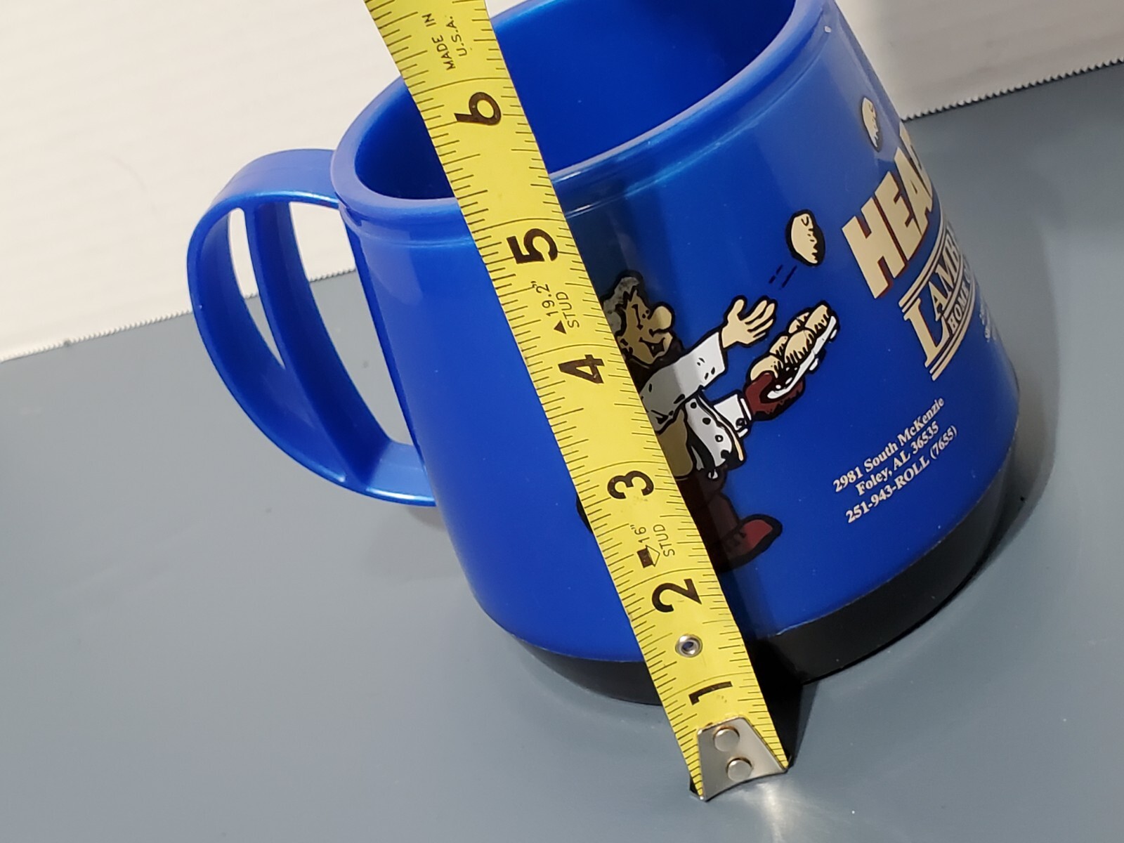 Lambert's Cafe Coffee Mug Cup Wide Base Home Of Throwed Rolls Thermo ...