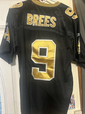 Drew Brees #9 Reebok NFL OnField New Orleans Saints Jersey Stitched 52 ...