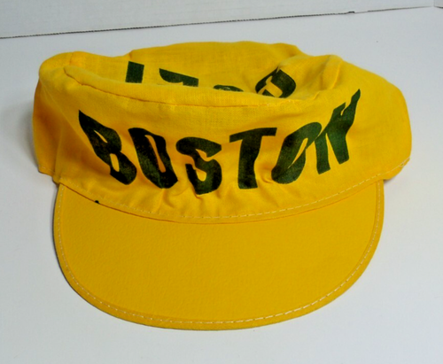 Vintage 1983 Boston Marathon Painter's Hat, Yellow | eBay
