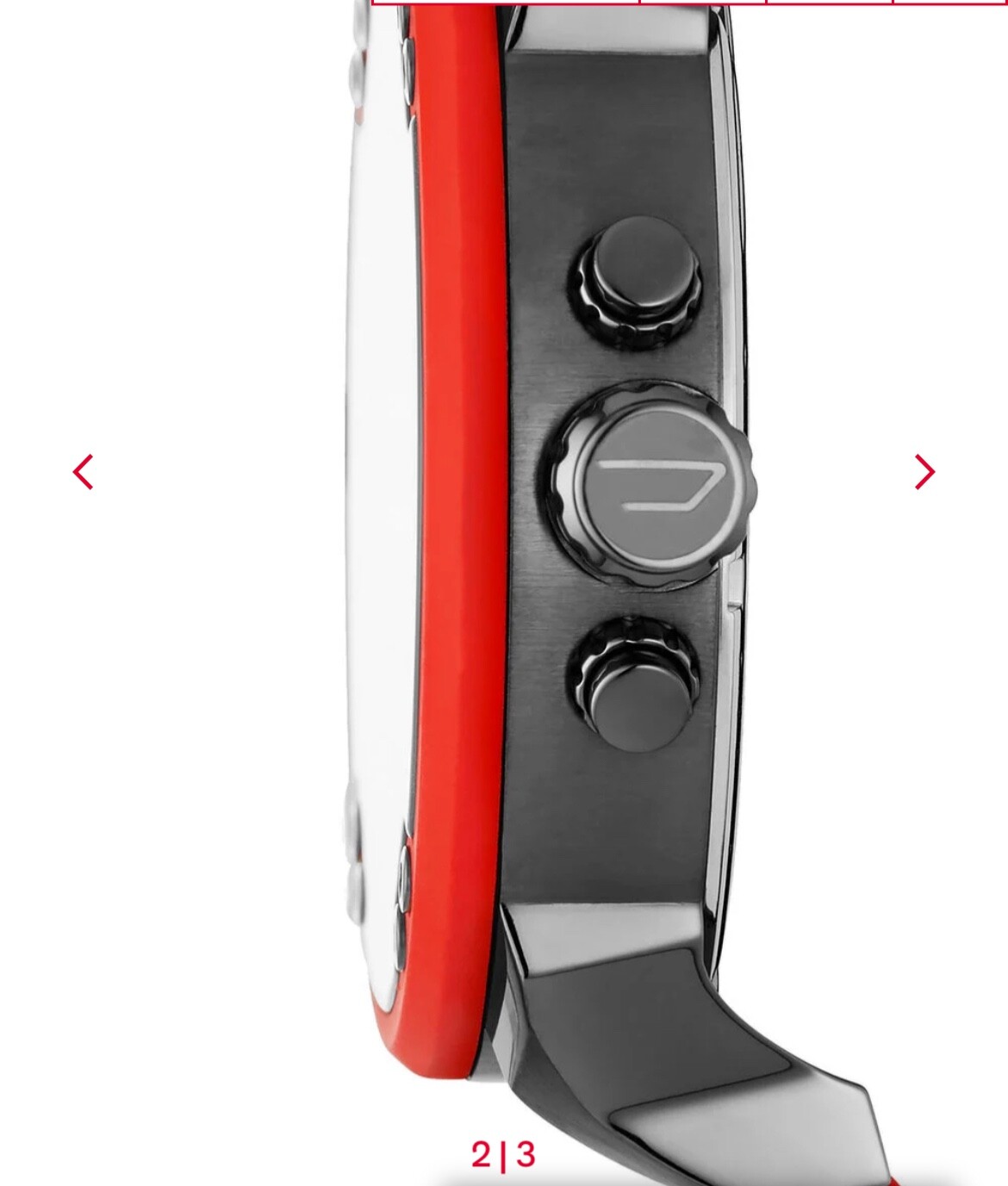 Diesel DZ7370 Mr. Daddy 2.0 Silicone Men's Watch - Red/Gray for sale ...