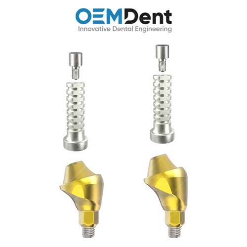 Angulated 17° Multi Unit 1.4 Screw System Slim Platform Titanium Sleeve ...