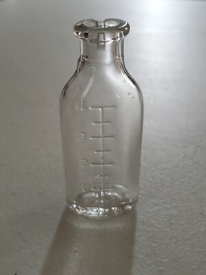 Vintage Doll Baby Bottle Toy Glass Graduated Miniature Nurser Dollhouse ...