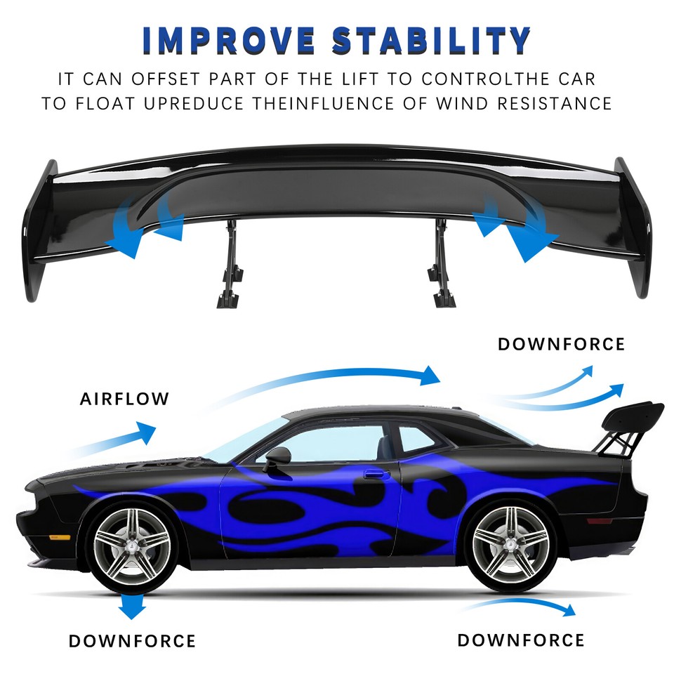 For 3 Series E36 E46 E90 E92 E93 M3 Gloss Black 57" Rear Trunk Spoiler ...