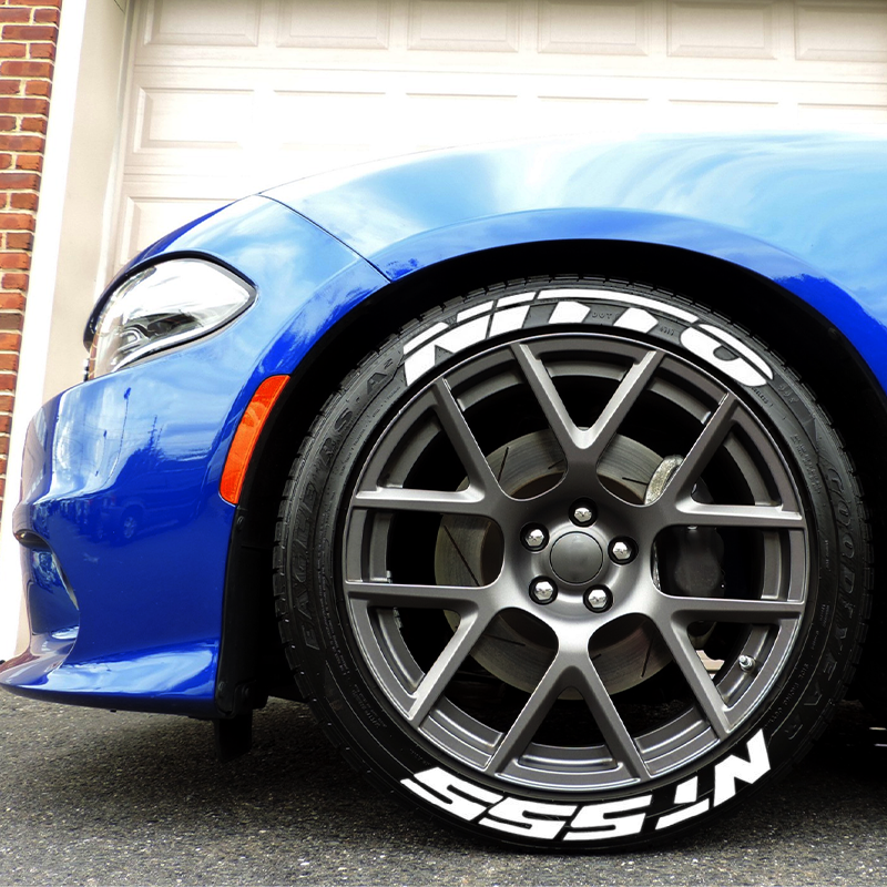 NITTO NT555 Tire Lettering Sticker 1.06'' 14''-22'' 4 Tires Letters ...