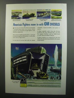 1944 GM Diesel Engines Advertisement - LCM, LCI, LCT and LCV Vehicles ...