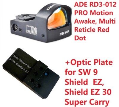 ADE RD3-012 PRO Red Dot+Optic Mount plate for SW Shield EZ 30 Super ...