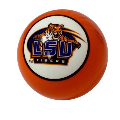 NCAA Louisiana State LSU Tigers Orange Billiard Pool Cue Ball ...