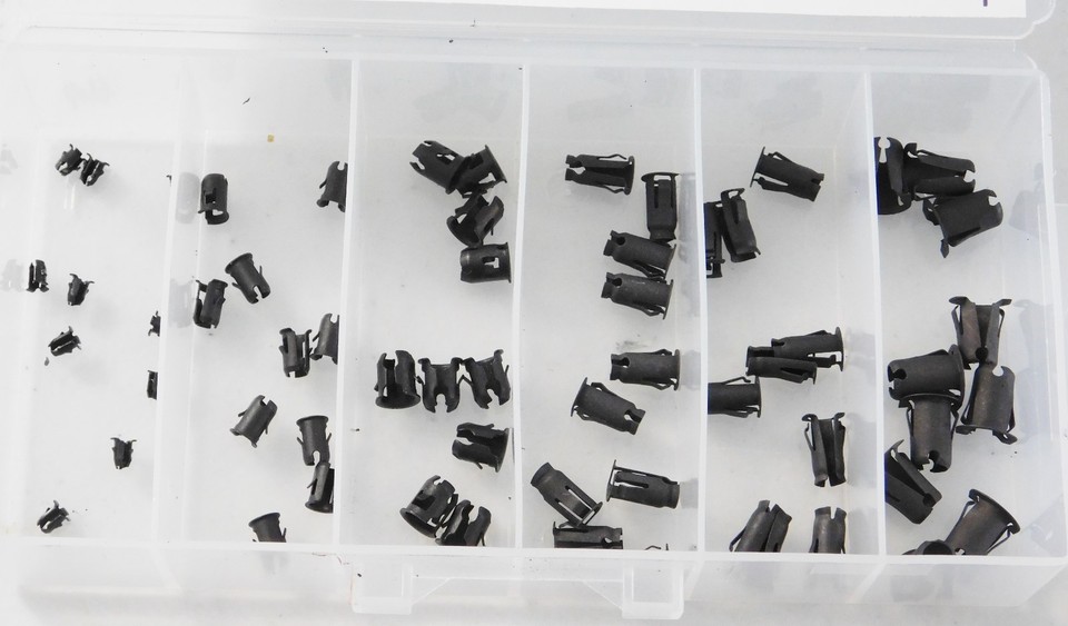 Barrel Clip Assortment Auto Body Emblem Tubular Retainer Nuts Ford GM ...
