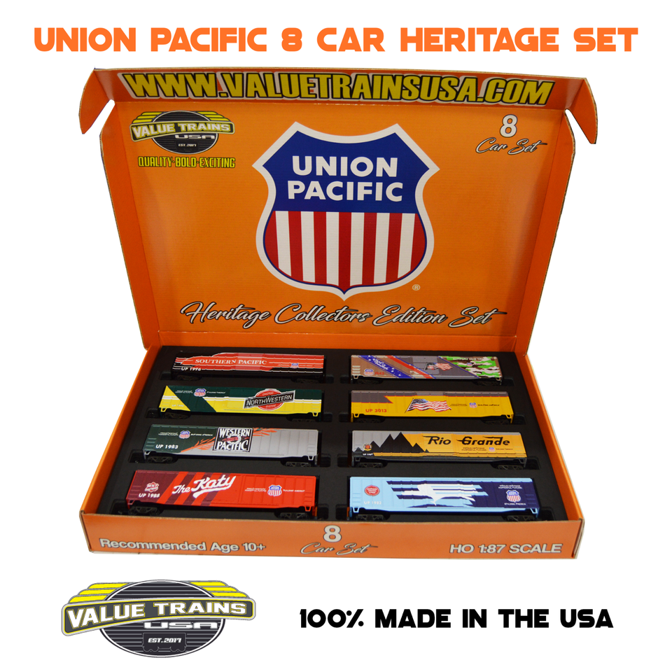 Union Pacific Heritage 8 Car Set by Value Trains USA | eBay