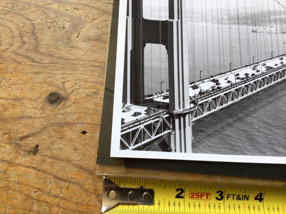 US WWII Navy Photo USS Lexington under Golden Gate Bridge 8X10 Black ...