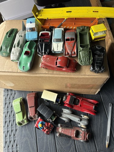 C) Vintage Bulk Job Lot Corgi, Dinky, Crescent Vehicles Good Lot of old ...