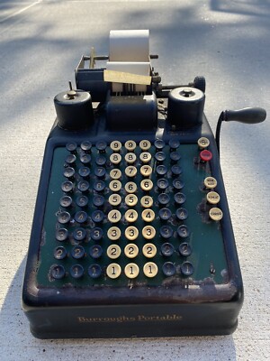 Cash Register, Adding Machines - Vintage Burroughs Portable Adding Machine