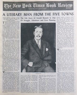 ARNOLD BENNETT REGINALD POUND QUENNELL 1953 April 19 NY Times Book ...