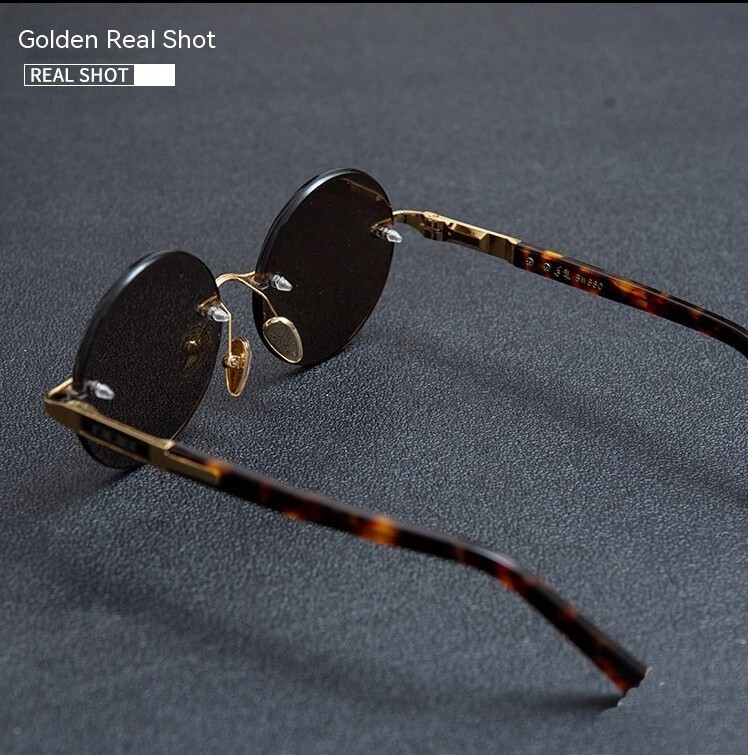 Sunglasses Retro Frameless Round Crystal Glasses Stone Glasses | eBay