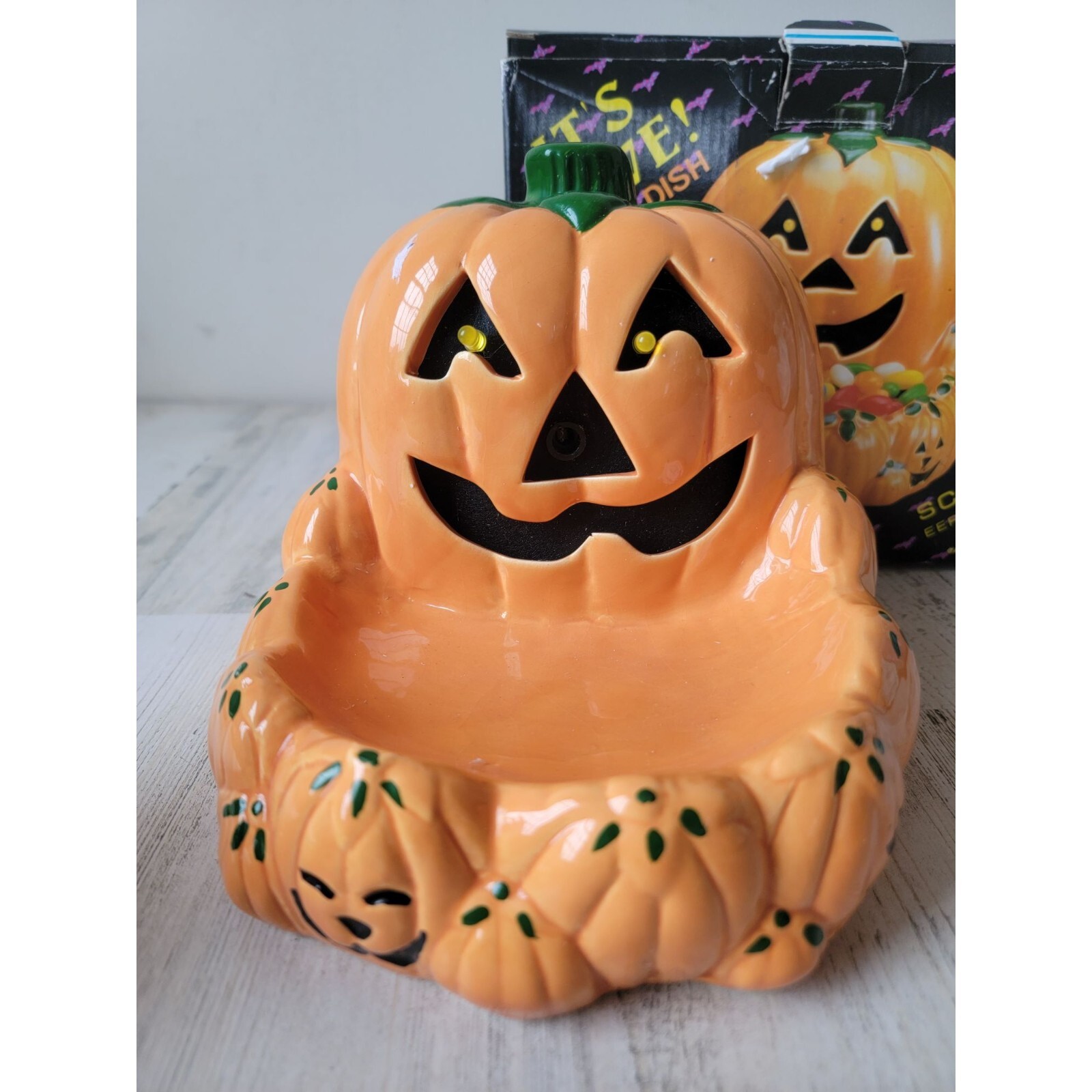 NCE Its alive! candy dish AS IS Pumpkin jack-o lantern Halloween home ...
