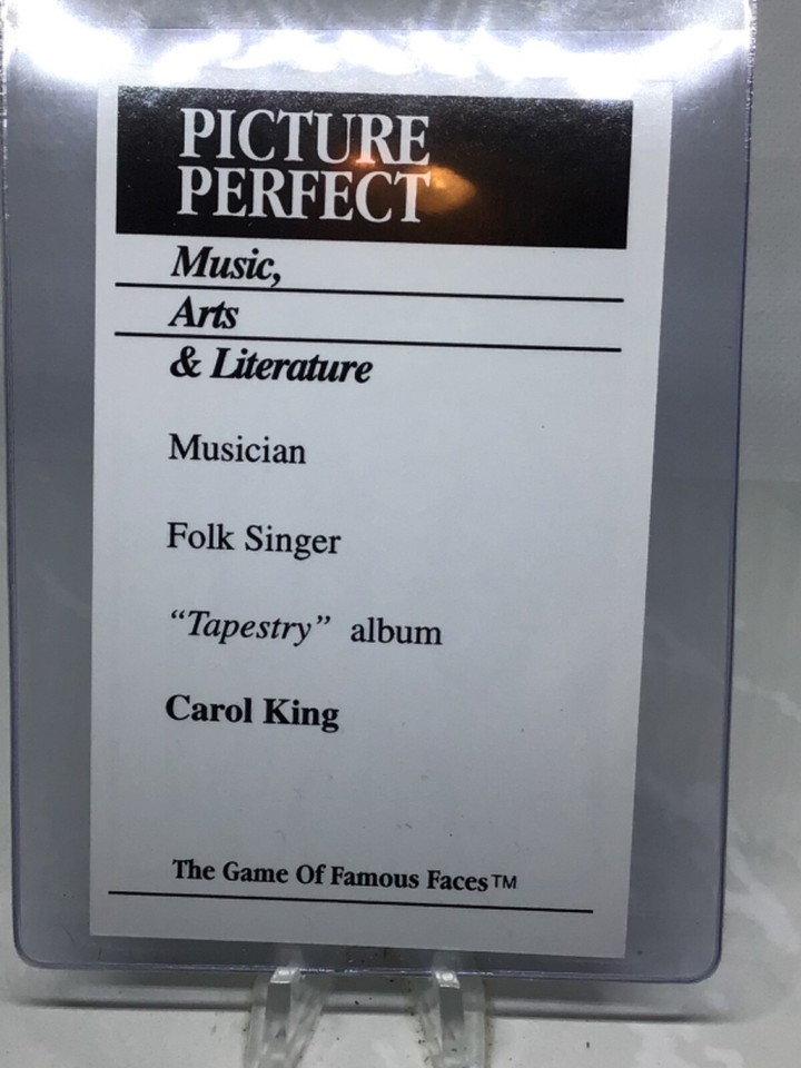 1998 Lang Gang Picture Perfect Game of Famous Faces Carol King | eBay