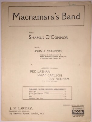 Macnamara's Band Shamus O'Conner Sheet Music | eBay