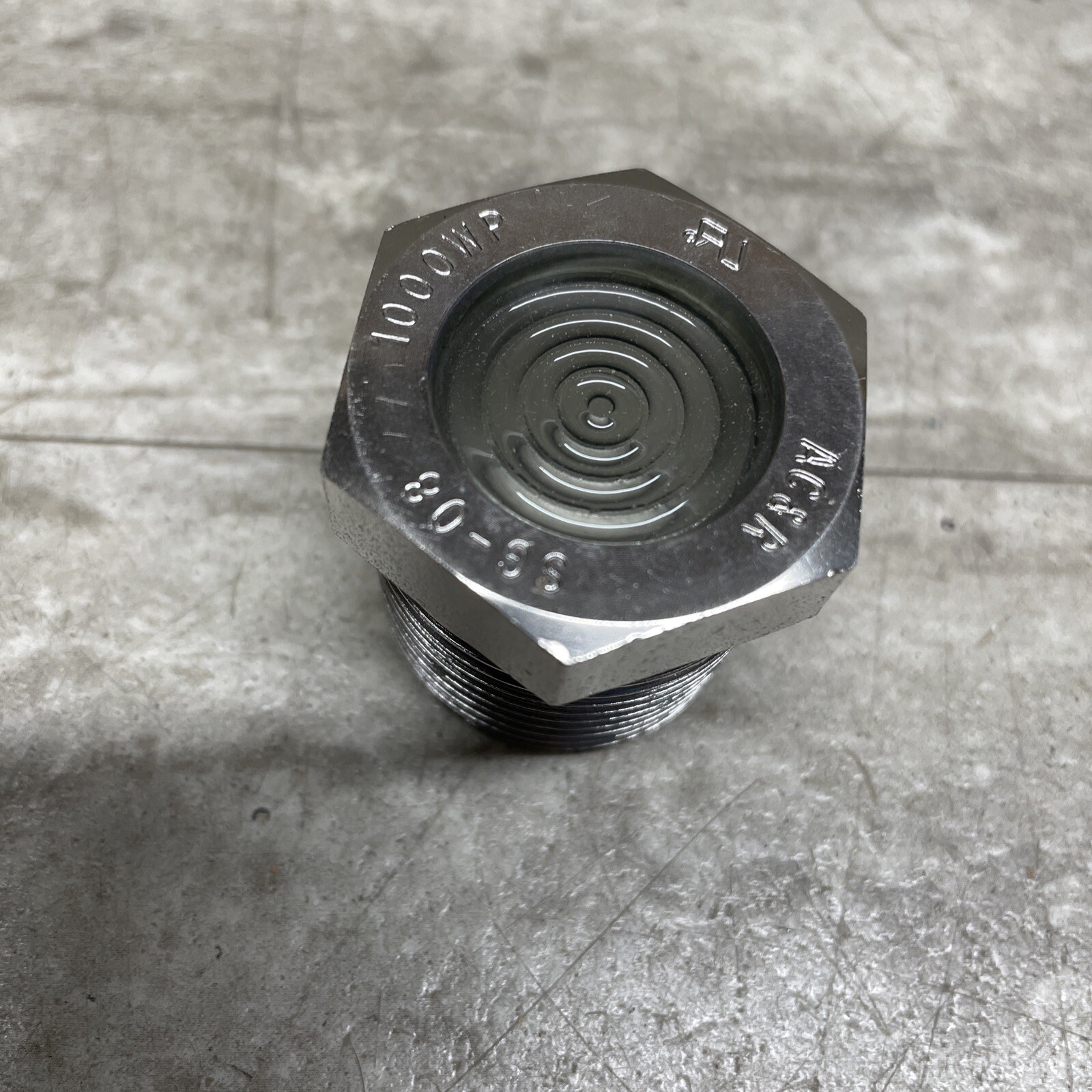 AC&R SG-08 Screw In Liquid Level Sight Glass, 1” MNPT 1000WP, Clear ...