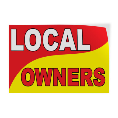 Decal Stickers Local Owners Business A Vinyl Store Sign Label Business ...