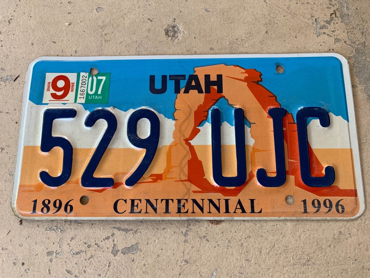 State Centennial License Plate