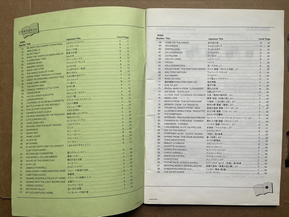 CASIO KEYBOARD SONG BOOK CTK-411 CTK-431, 99 SONGS ENGLISH and JAPANESE 72 PAGES | eBay