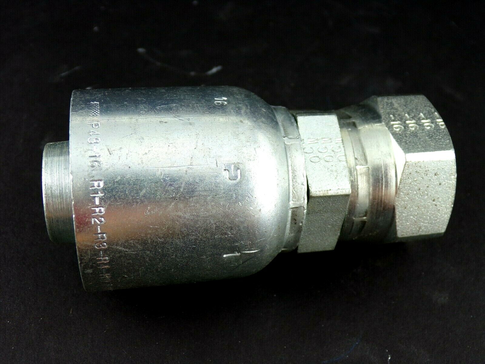 Parker P43-16-R1-R2-R3-R4-R9-RA3K Hydraulic Hose Fitting for sale ...