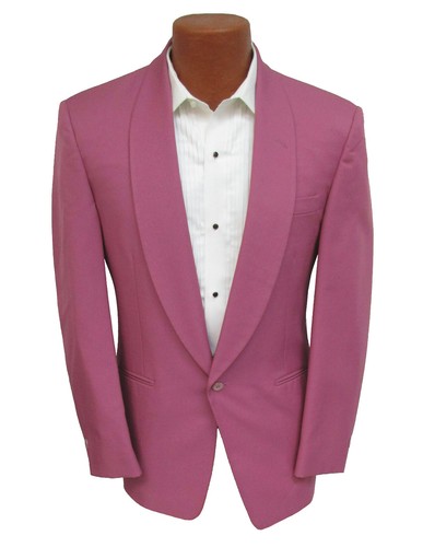Mens Miami Vice Flamingo Pink Suit Jacket Shawl Lapels Retro Vintage ...