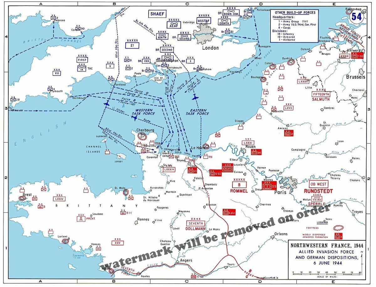 German Wwii Map Of Normandy