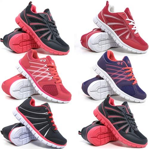 Ladies Running Trainers Womens Air Shock Absorbing Fitness Gym Sports ...