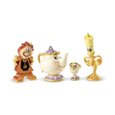 Enchanted Objects Lumiere, Mrs. Potts, Chip, & Cogsworth Set of 4 | eBay