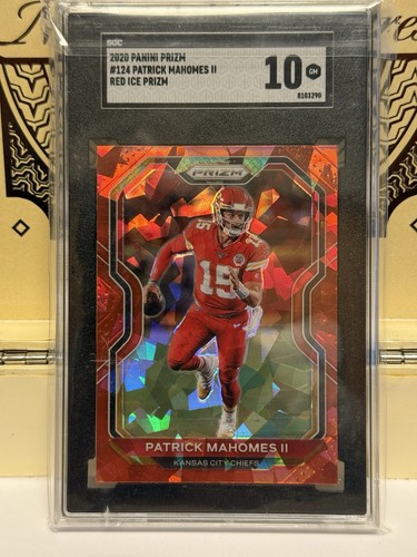 Patrick Mahomes ll red cracked ice 2020 Panini Prizm #124 Sgc 10 | eBay