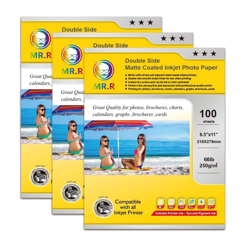 Double Sided Matte Coated Inkjet Photo Paper Name Card Printing Paper ...