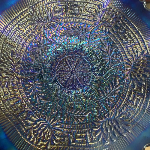 Northwood Embroidered Chyrsanthemum Electric Blue Vintage Carnival ...