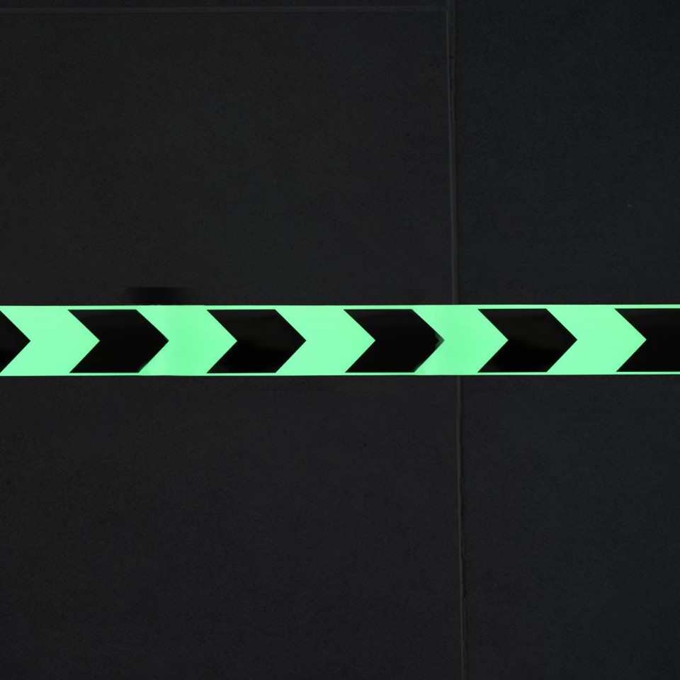 Luminous Guide Tape Arrow Stickers for Directions Indication Caution ...
