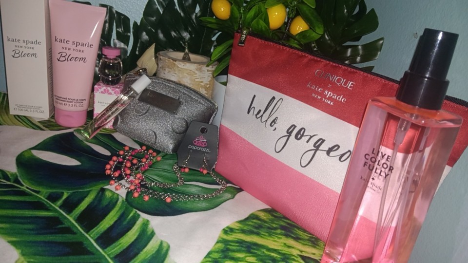 NEW Kate Spade Bloom Fragrance Set with Pouch+Bag, Mini, Travel Spray ...