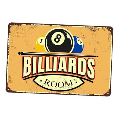 Billiards Room Decor Funny Billiards Tin Sign Pool Table Accessories ...