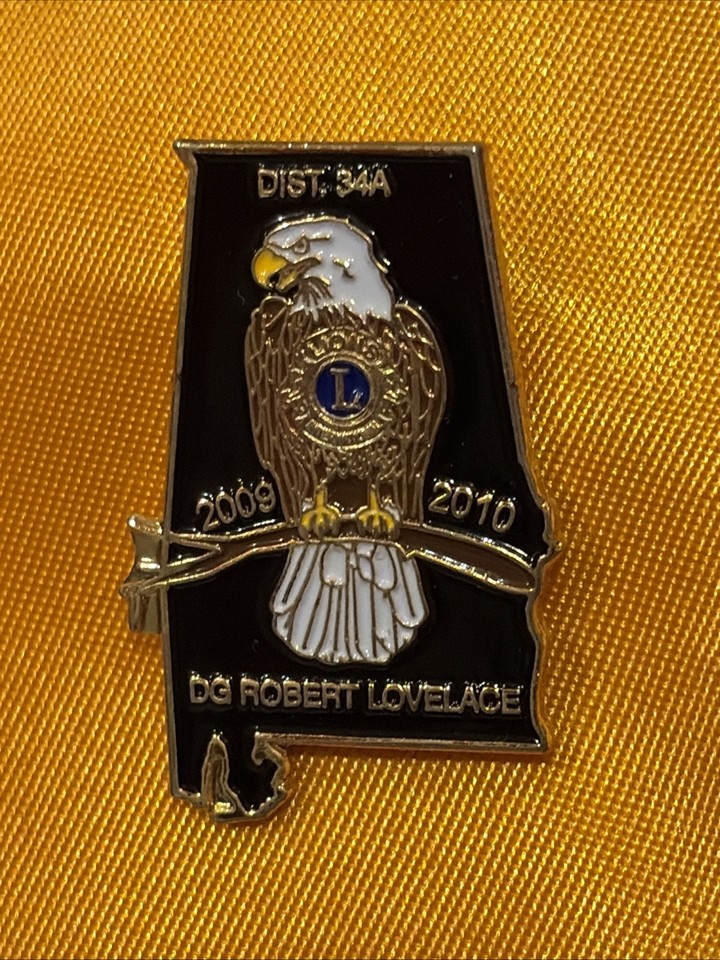 Lions Club International Yellow Vest Alabama Pins Adult Size Large ...