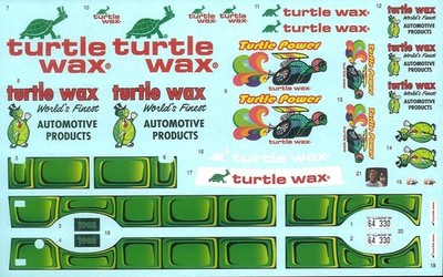 Turtle Wax Scale Model Waterslide Decals MPC Dodge Van 1/25 New Custom ...