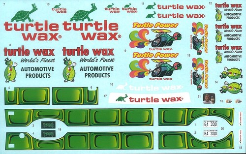 Turtle Wax Scale Model Waterslide Decals MPC Dodge Van 1/25 New Custom ...