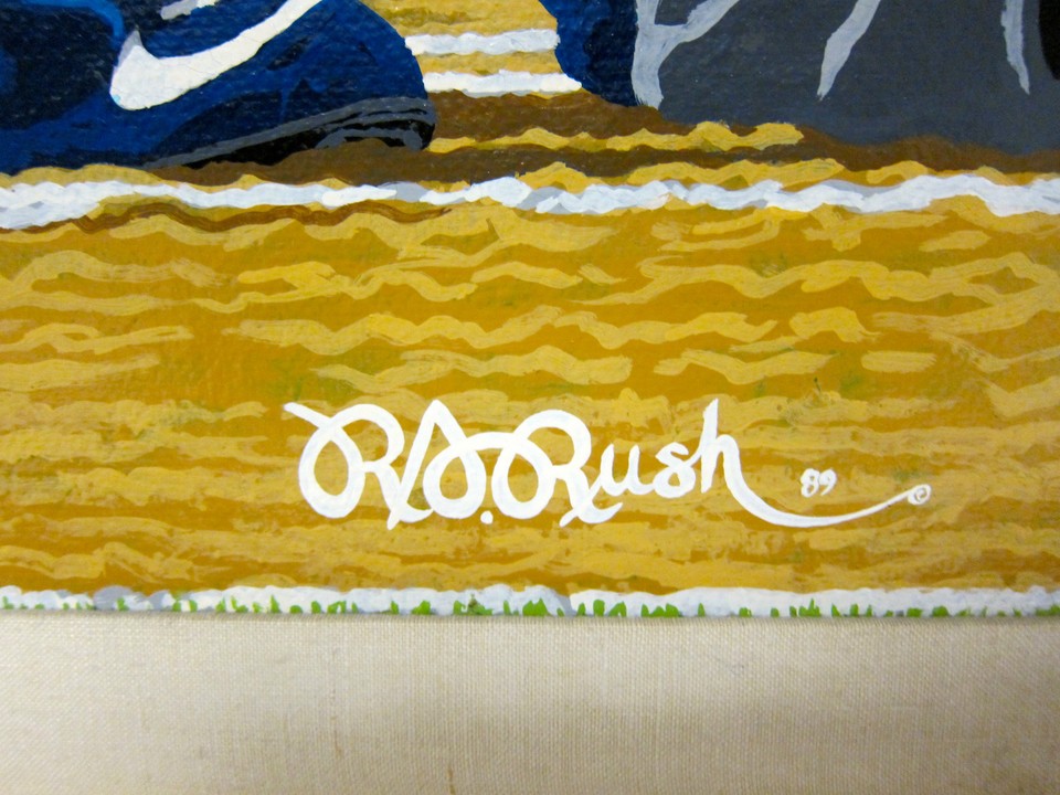 ROBIN YOUNT CARLTON FISK MILWAUKEE BREWERS RICK RUSH ORIGINAL PAINTING ...