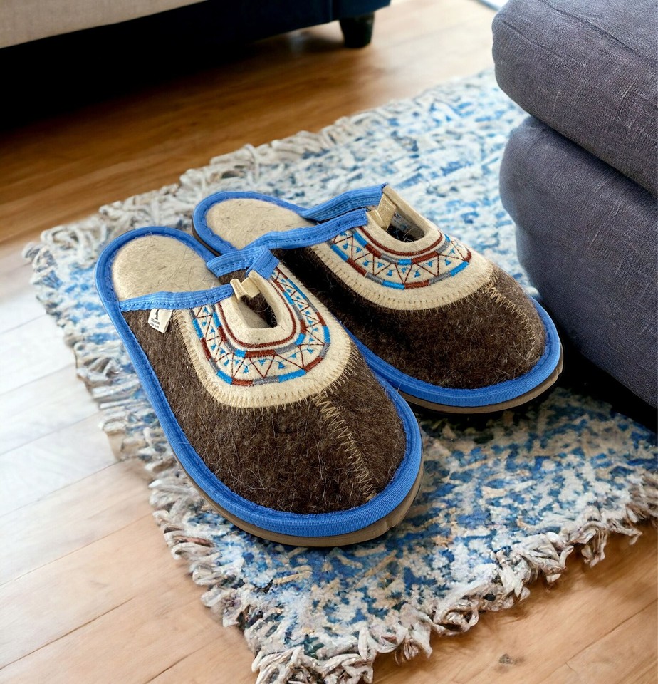 Ethnic Russian Felt Women's Slippers 100% Sheep Wool Warm Cozy & Not ...